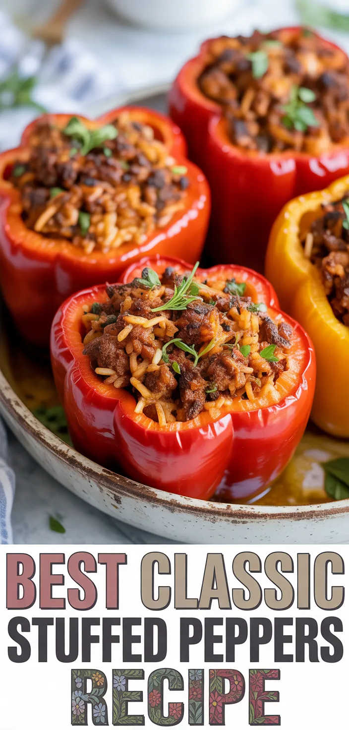 Best Classic Stuffed Peppers Recipe - Iberian Eats