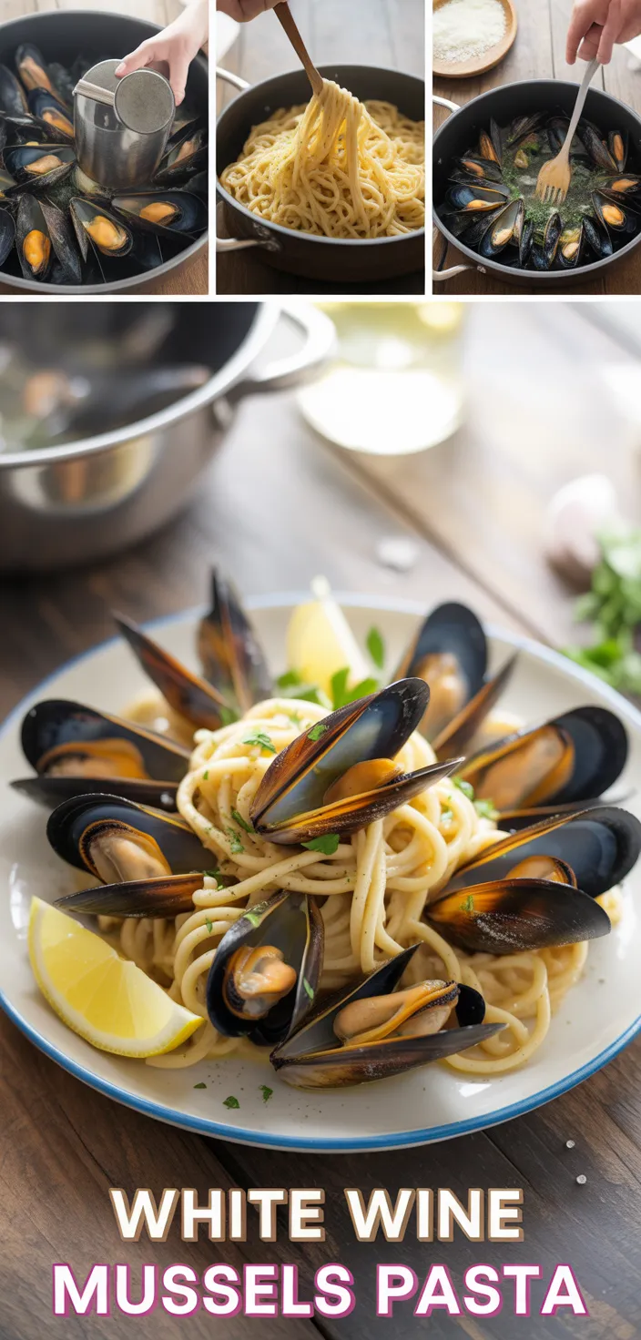Mussels With Pasta In White Wine Sauce Recipe - Iberian Eats
